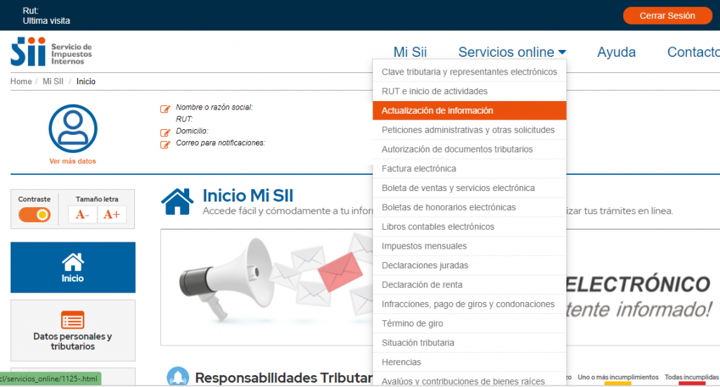 GUIA MOD. DIRECCIÓN EN SII – Animal coworking